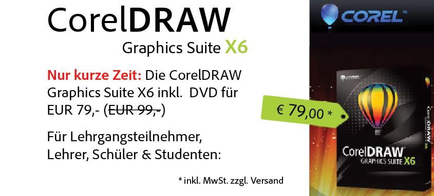 CorelDRAW Graphics Suite X6 inkl. DVD für nur EUR 79,-